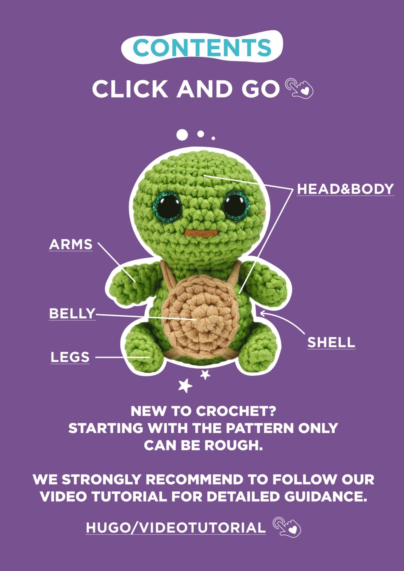 Step-by-Step Instructions to Crochet Hugo - Cookie Box